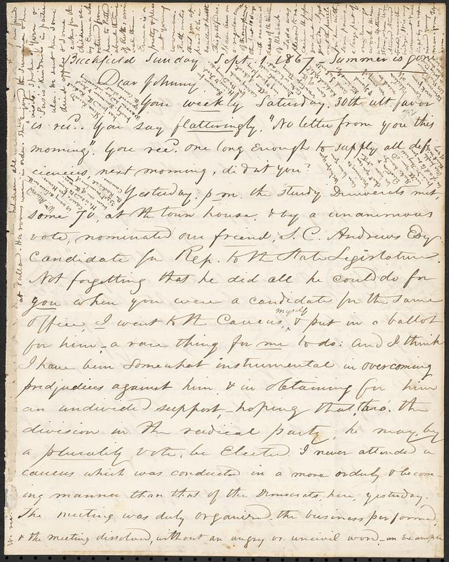 Letter from Zadoc Long to John D. Long, September 1, 1867 - Digital ...