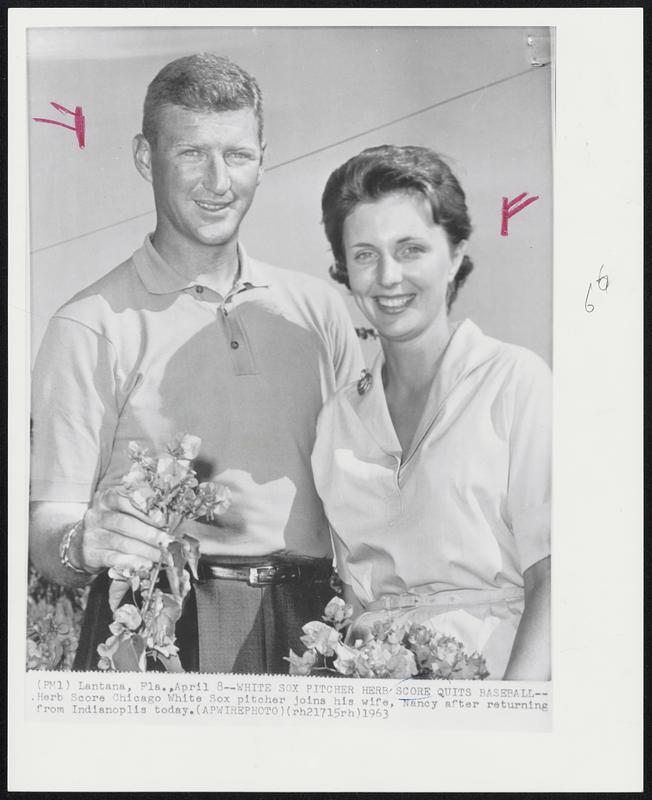 Lantana, Fla. -- White Sox Pitcher Herb Score Quits Baseball -- Herb ...