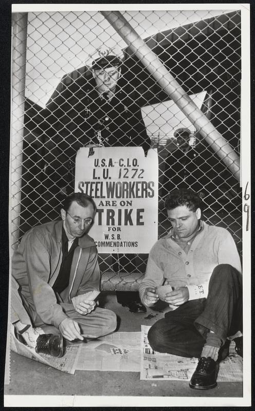 Steel Union Pickets Steven Patak, left, and Harold Scheller occupy ...