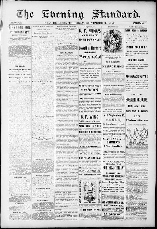 Evening Standard. September 03, 1885 - Digital Commonwealth