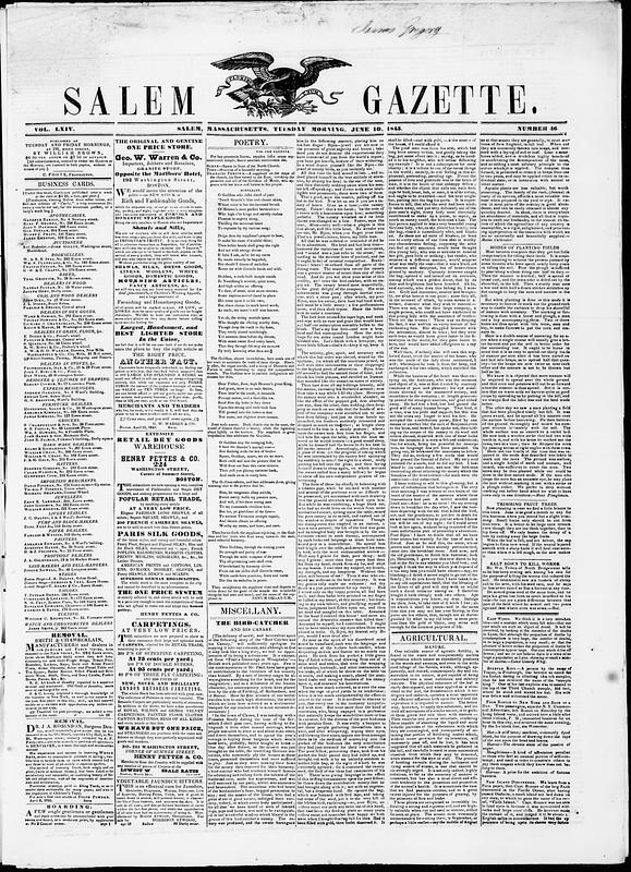 The Salem Gazette. June 10, 1845 - Digital Commonwealth