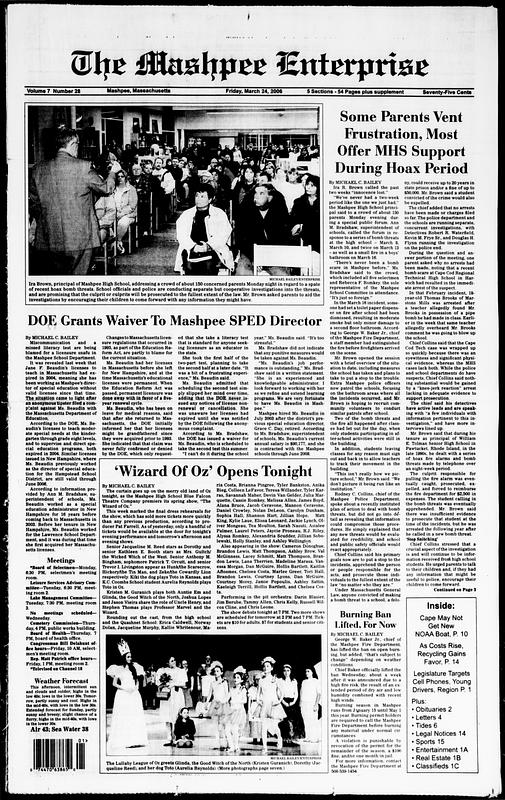 The Mashpee Enterprise. March 24, 2006 - Digital Commonwealth