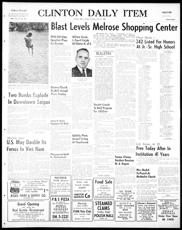 Clinton Daily Item. June 25, 1965 - Digital Commonwealth