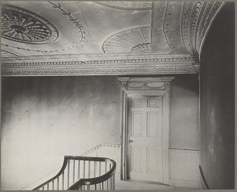 Boston, Taylor House, interior, upper hall ceiling - Digital Commonwealth