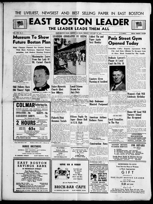 East Boston Leader. January 19, 1945 - Digital Commonwealth