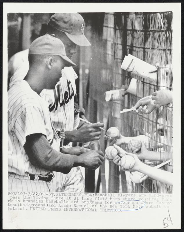 St. Petersburg, Fla. - Baseball players are hard-press pass the "living ...