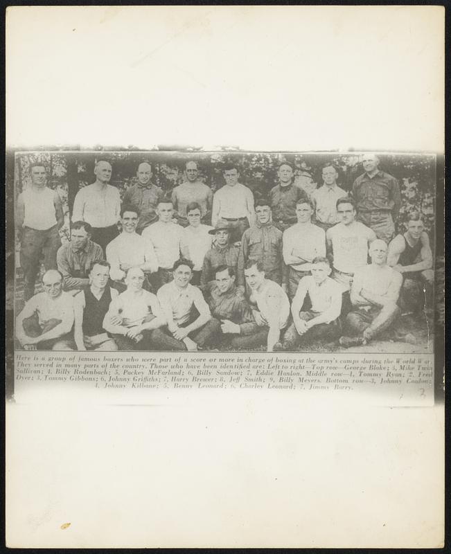 Here is a group of famous boxers who were part of a score or more in ...