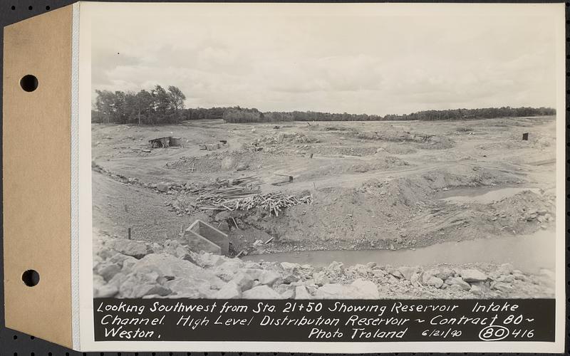 Contract No. 80, High Level Distribution Reservoir, Weston, looking ...