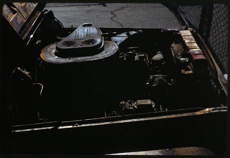 An engine in an unidentified vehicle - Digital Commonwealth