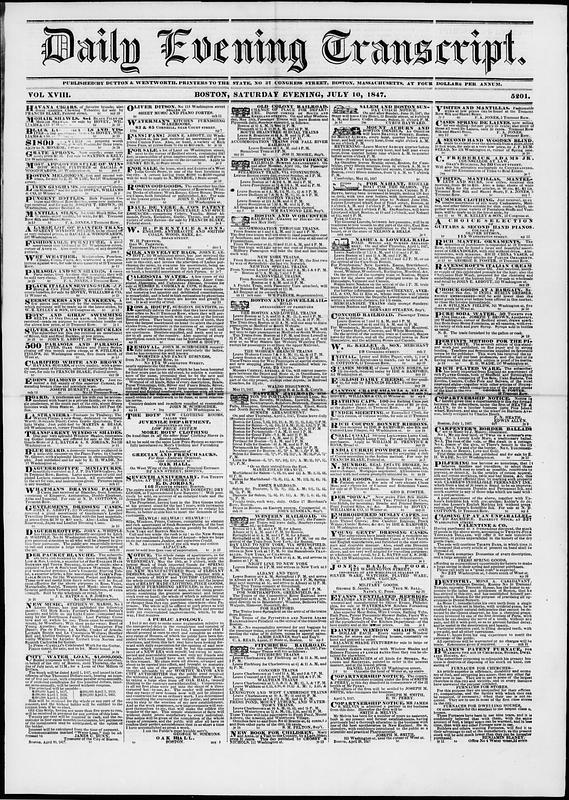 Daily Evening Transcript - Digital Commonwealth