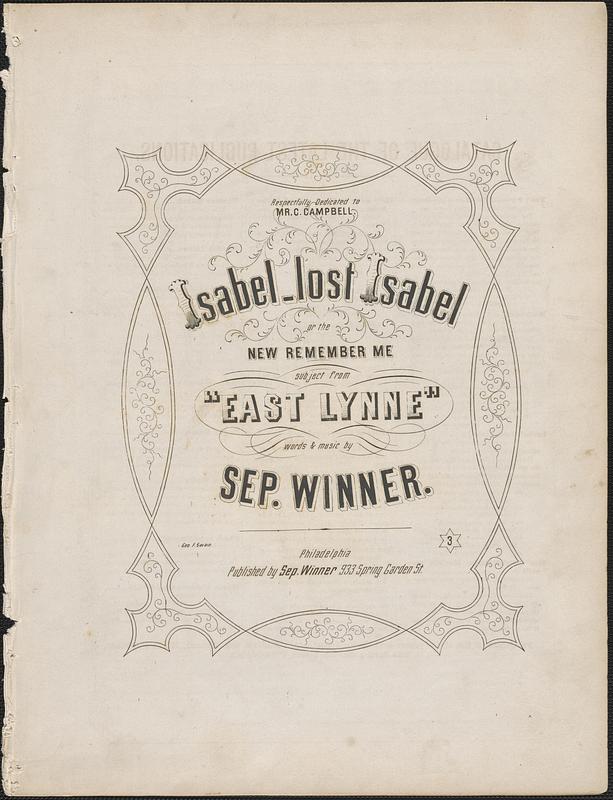 Isabel, lost Isabel!, or, The new "Remember me" - Digital Commonwealth