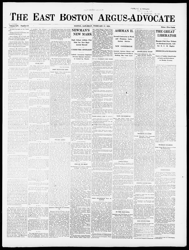 East Boston Argus-Advocate - Digital Commonwealth
