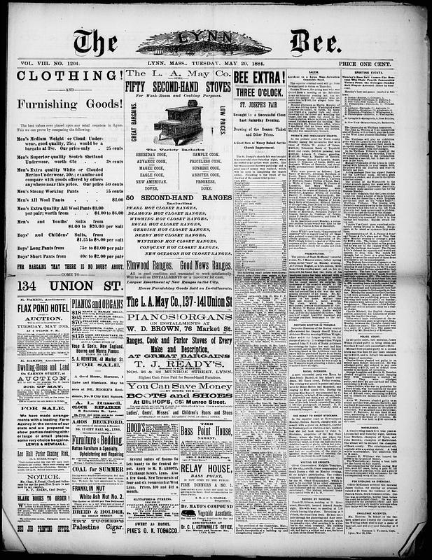 The Lynn Bee. May 20, 1884 - Digital Commonwealth