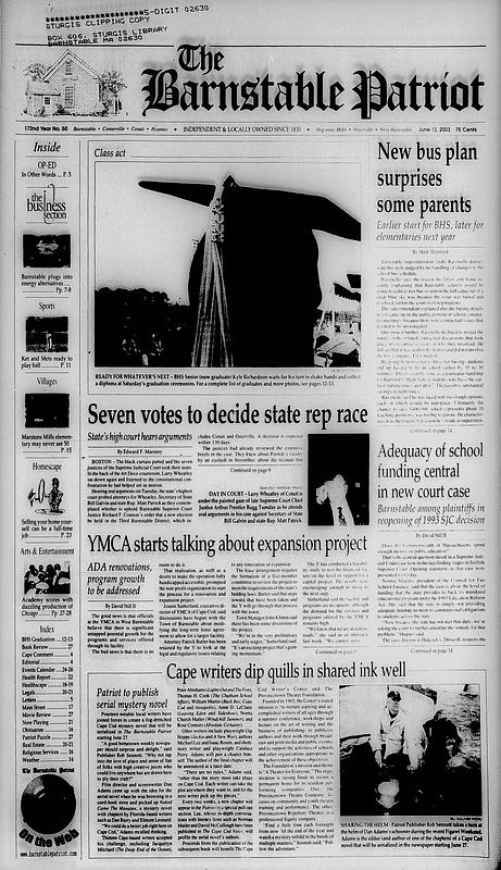 Barnstable Patriot. June 13, 2003 - Digital Commonwealth