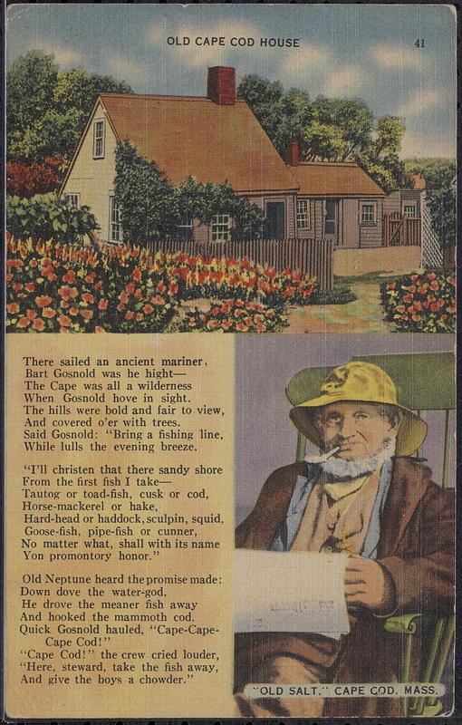 Old Cape Cod house, "Old Salt," Cape Cod, Mass. - Digital Commonwealth