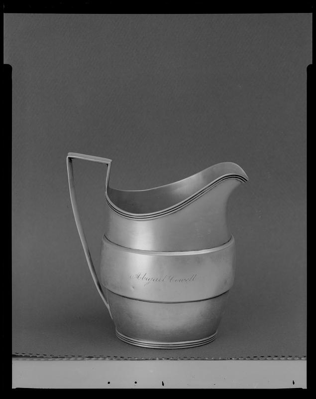 Lee Mansion, Silver Pitcher engraved Abigail Cowell - Digital Commonwealth