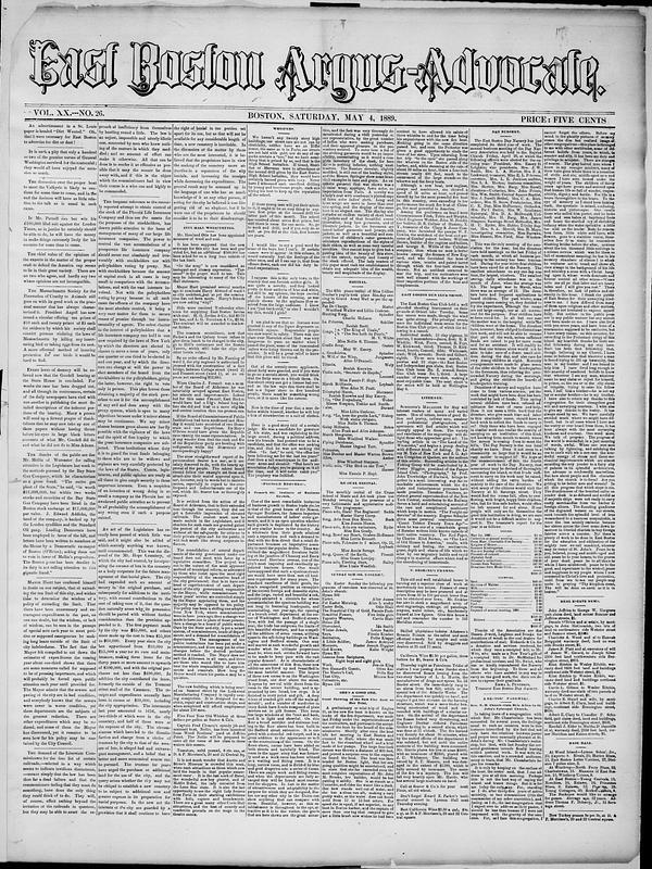 East Boston Argus-Advocate - Digital Commonwealth