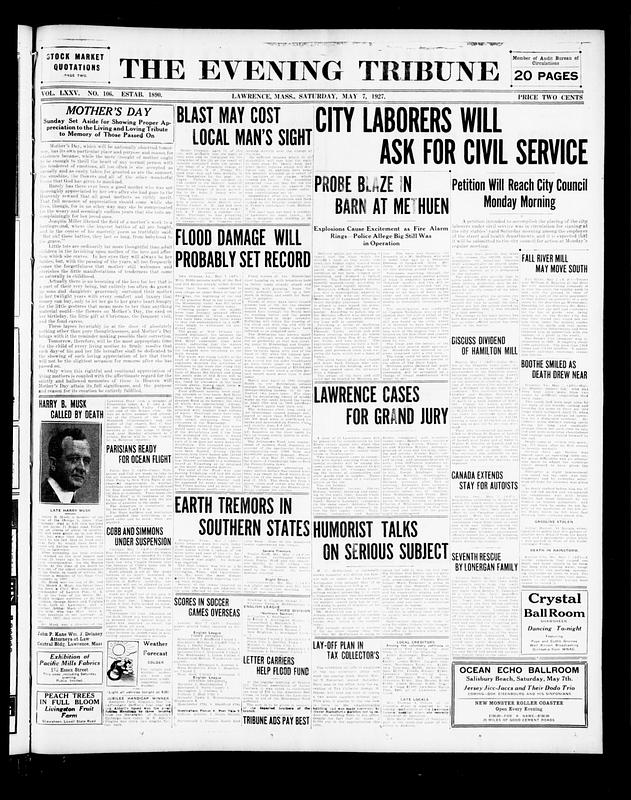 The Evening Tribune. May 07, 1927 - Digital Commonwealth