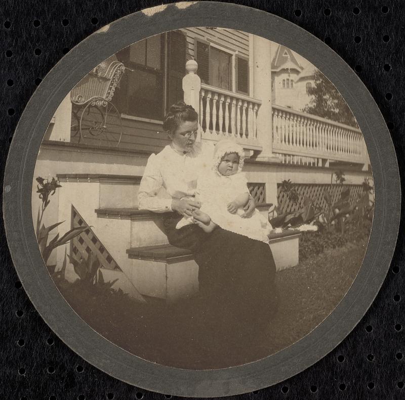 Emma L. Colburn with Dwight Colburn as a baby - Digital Commonwealth