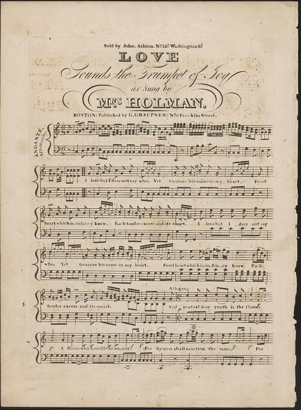 Love sounds the trumpet of joy : As sung by Mrs. Holman - Digital ...