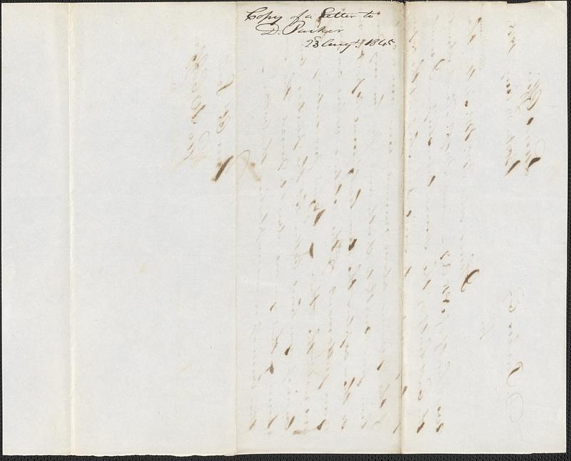 George Coffin to Dominicus Parker, 23 August 1845 - Digital Commonwealth