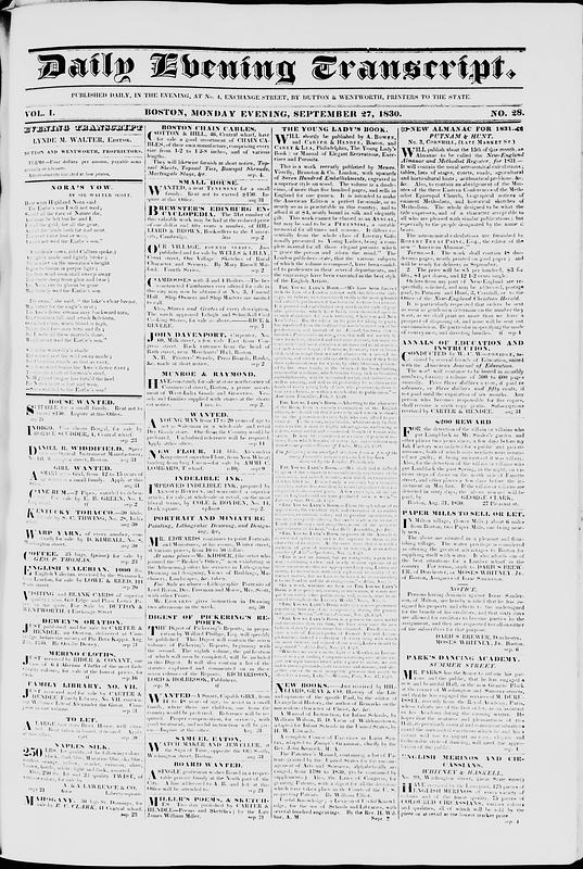 Daily Evening Transcript - Digital Commonwealth