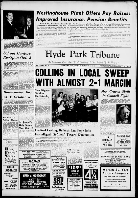Hyde Park Tribune. September 26, 1963 - Digital Commonwealth