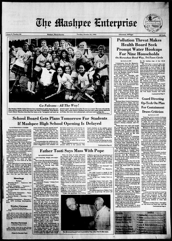 The Mashpee Enterprise. October 31, 1995 - Digital Commonwealth