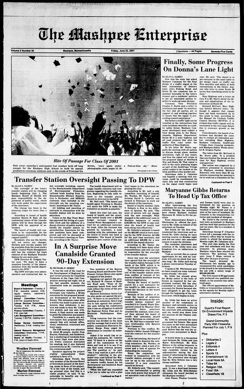 The Mashpee Enterprise. June 22, 2001 - Digital Commonwealth