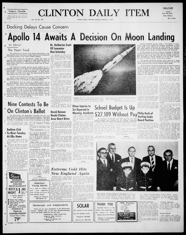 Clinton Daily Item. February 01, 1971 - Digital Commonwealth