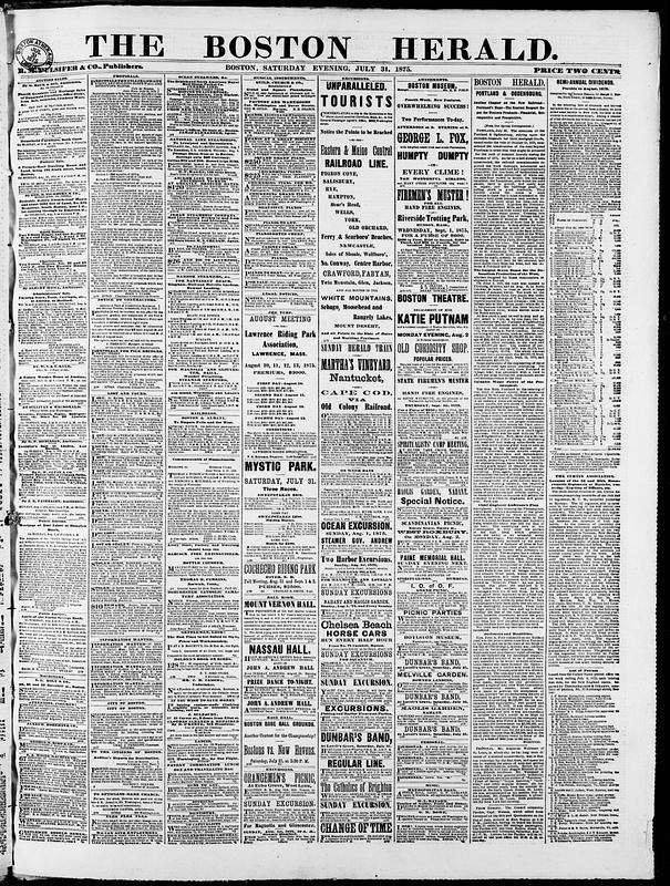 The Boston Herald. July 31, 1875 - Digital Commonwealth