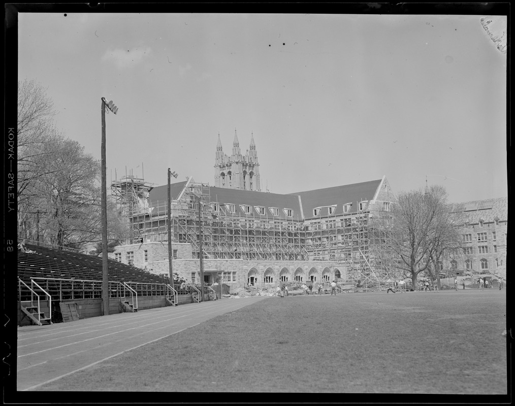 Boston College building next to stadium under construction - Digital ...