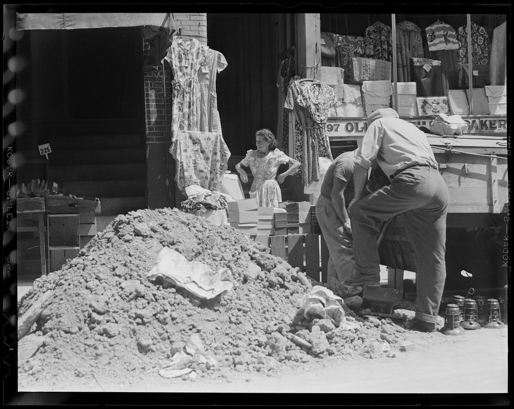 Demolition of building next to dress shop - Digital Commonwealth