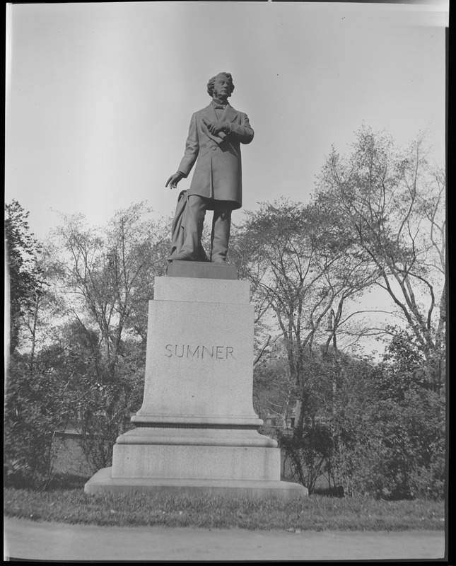 Sumner Statue, Public Garden - Digital Commonwealth
