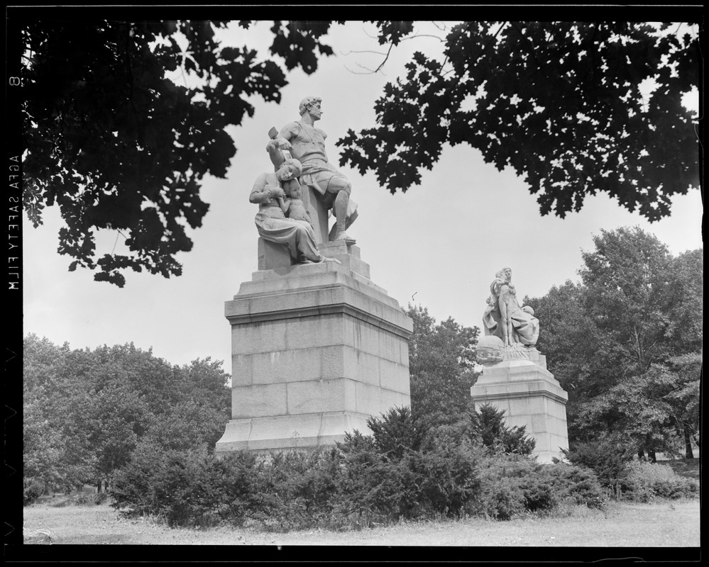 Statues - Franklin Park(?), from old Post Office - Digital Commonwealth