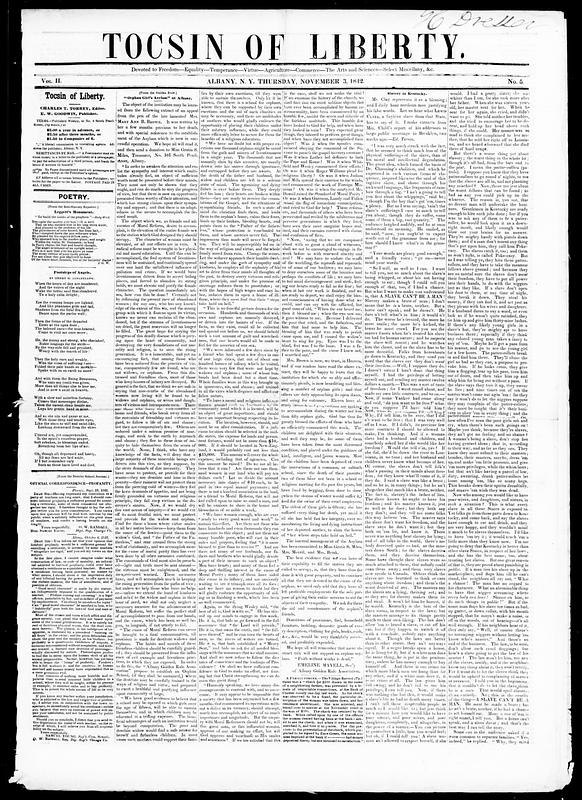 The Tocsin of Liberty. November 03, 1842 - Digital Commonwealth