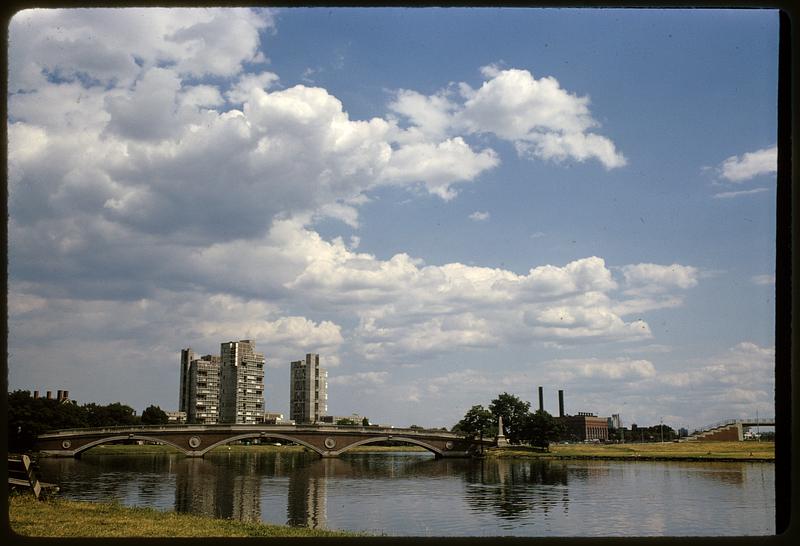 Small bridge over Charles River, from Cambridge side, Cambridge ...