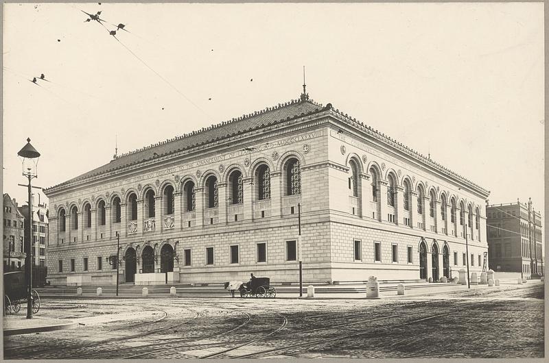 Boston Public Library, exterior, south side - Digital Commonwealth