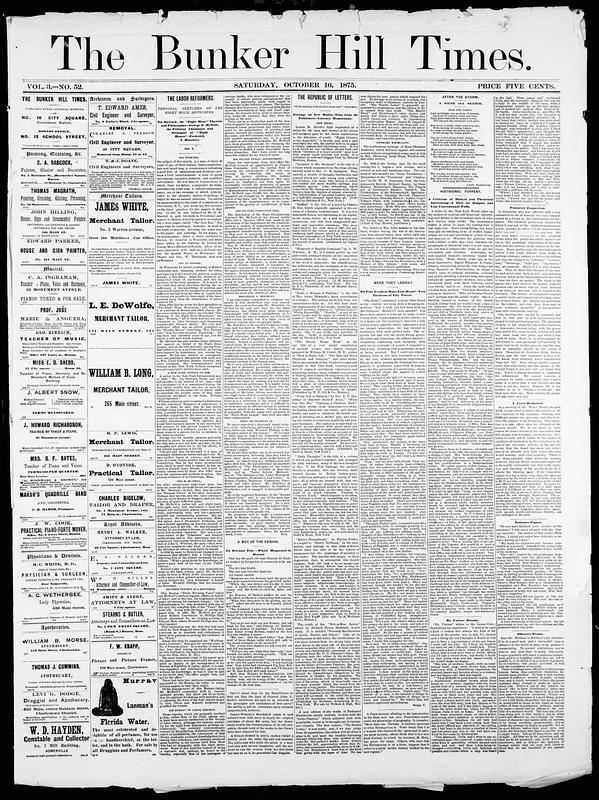 The Bunker Hill Times. October 16, 1875 - Digital Commonwealth