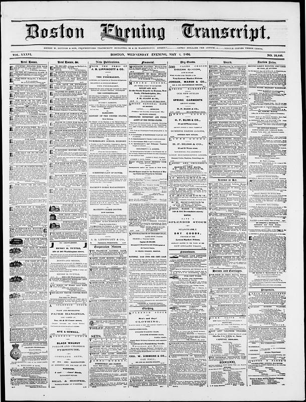 Boston Evening Transcript. May 04, 1864 - Digital Commonwealth
