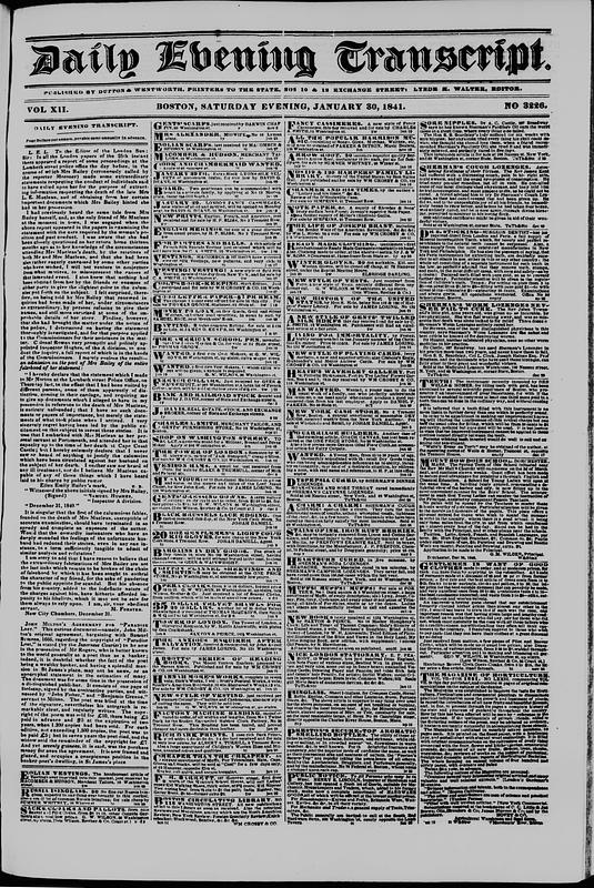 Daily Evening Transcript - Digital Commonwealth