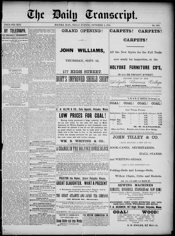 The Daily Transcript. September 03, 1886 - Digital Commonwealth