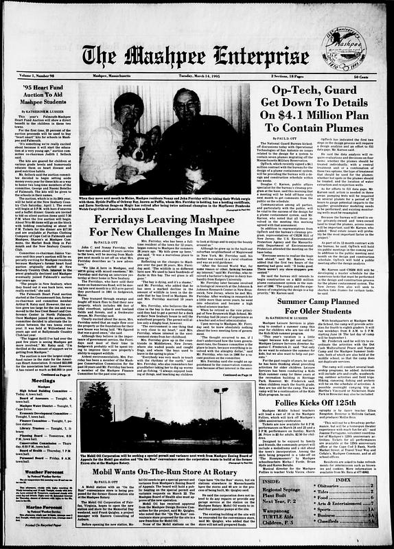 The Mashpee Enterprise. March 14, 1995 - Digital Commonwealth