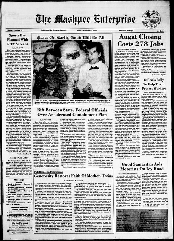 The Mashpee Enterprise. December 22, 1995 - Digital Commonwealth