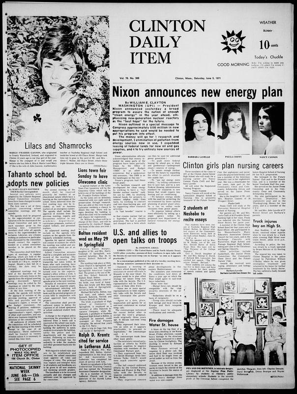 Clinton Daily Item. June 05, 1971 - Digital Commonwealth