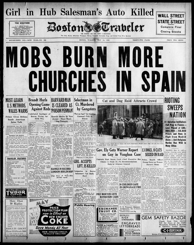 The Boston Traveler. May 12, 1931 - Digital Commonwealth