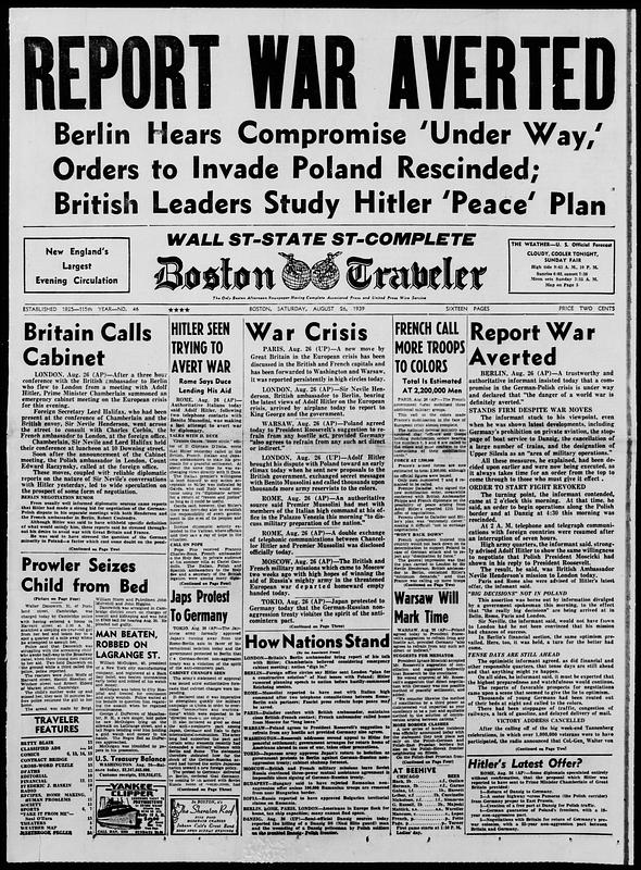 The Boston Traveler. August 26, 1939 - Digital Commonwealth