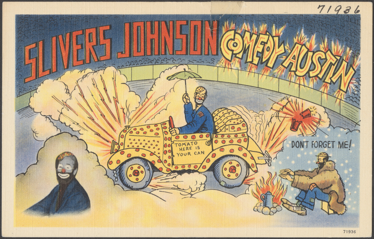 Slivers Johnson, comedy Austin - Digital Commonwealth