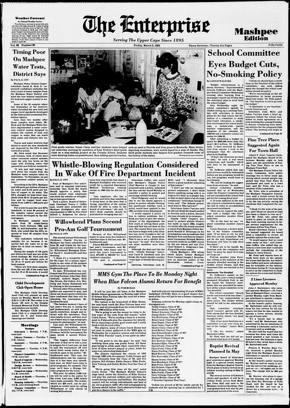 The Mashpee Enterprise. March 05, 1993 - Digital Commonwealth