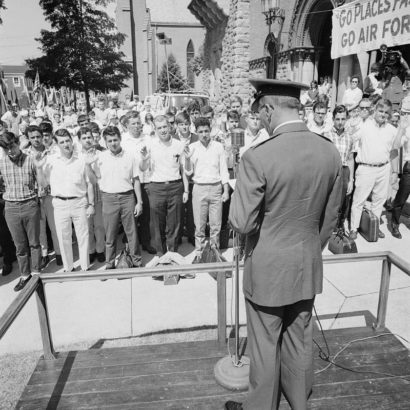 Flag Day, Center Street, Fairhaven - Digital Commonwealth